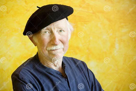 Artist with a Beret stock photo. Image of illustrator - 5318270