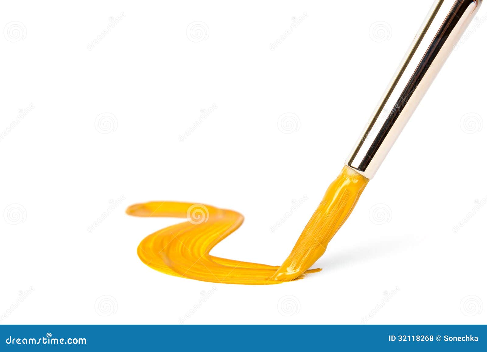Artist brush and hand draw stock photo. Image of blot - 32118268
