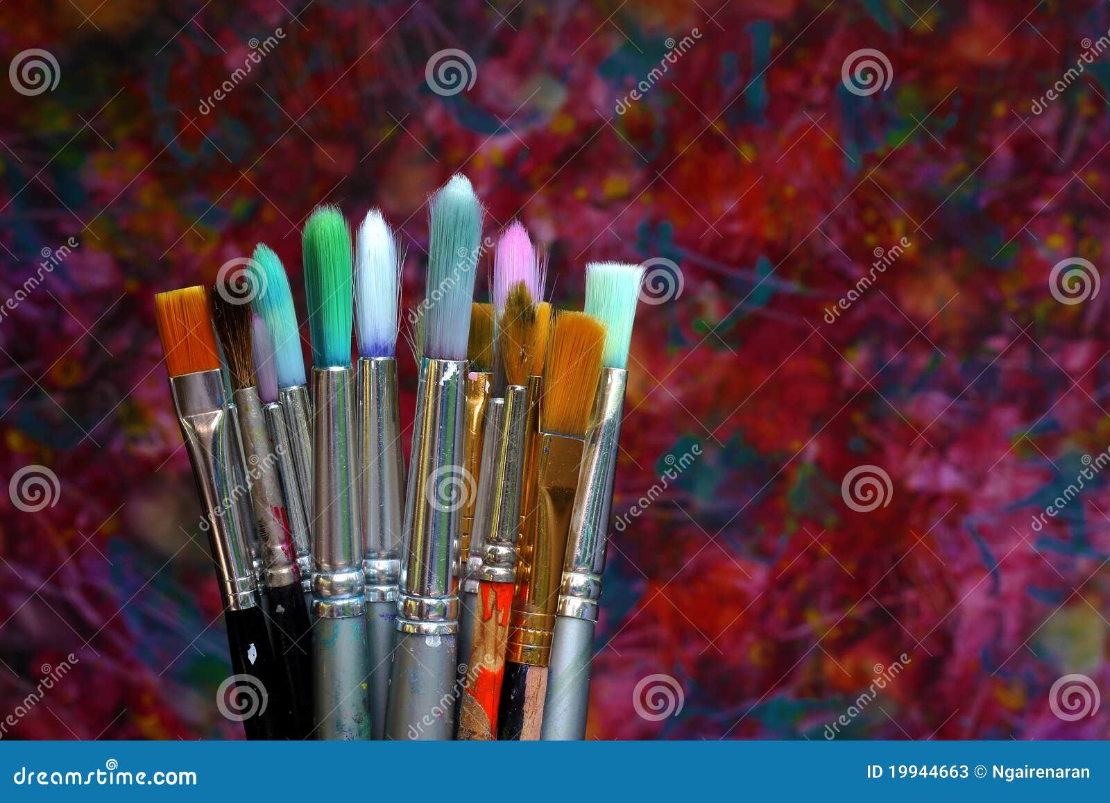 Artist brushes stock image. Image of paint, bristle, artist - 19944663