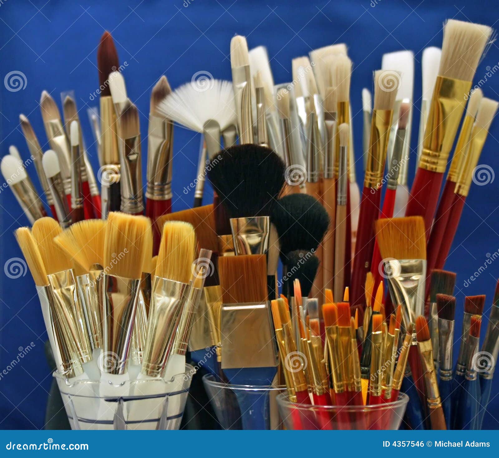 Artist Brushes stock photo. Image of shapes, watercolor - 4357546