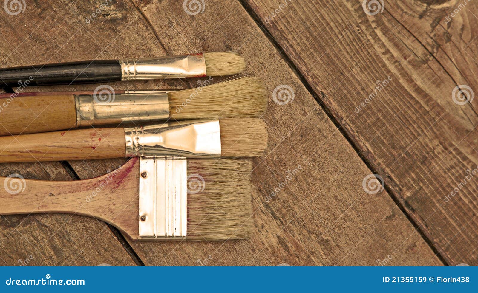 Artist Brushes on a Work Bench Stock Image - Image of brush, craft ...