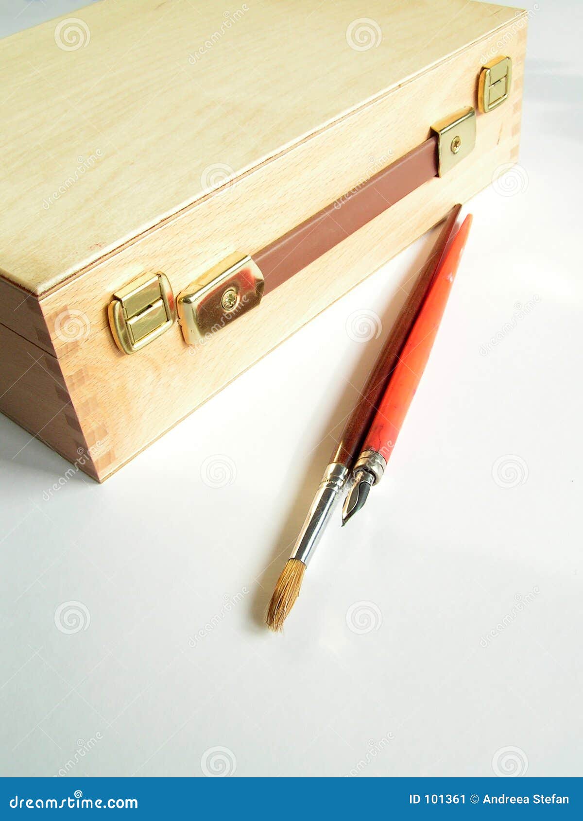Artist case stock image. Image of draw, case, quill, painter - 101361
