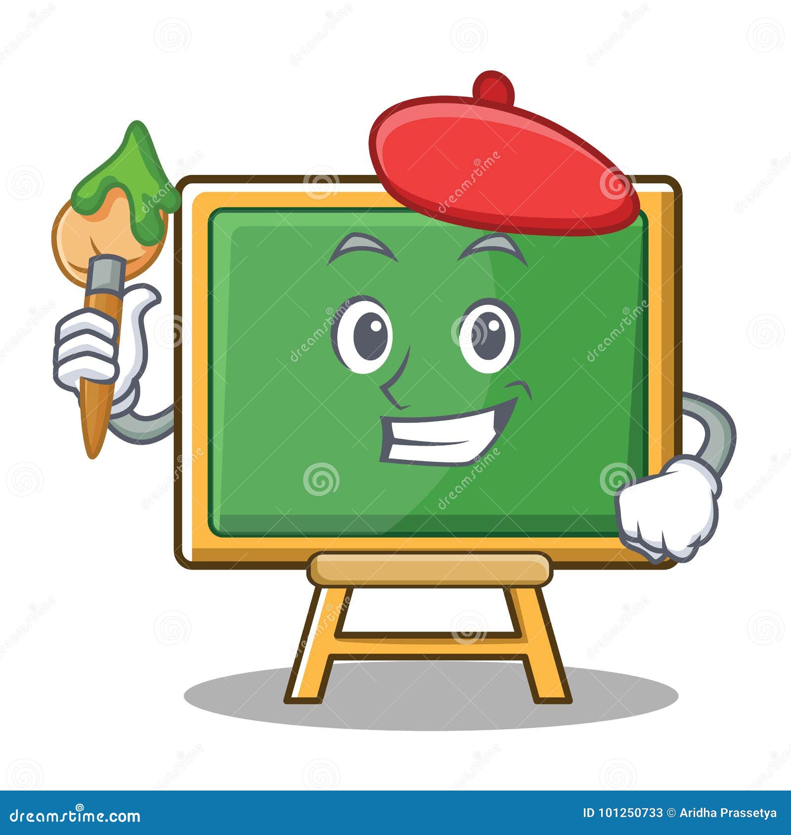Artist Chalk Board Character Cartoon Stock Vector - Illustration of ...