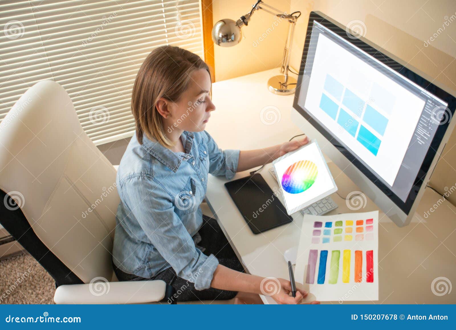 Artist Creative Designer.web Development.work with Color Stock Photo ...