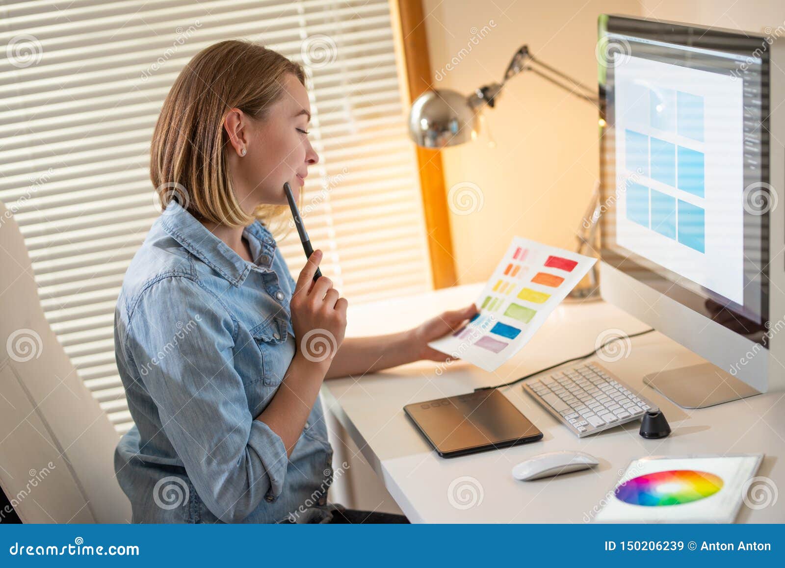 Artist Creative Designer.web Development.work with Color Stock Image ...