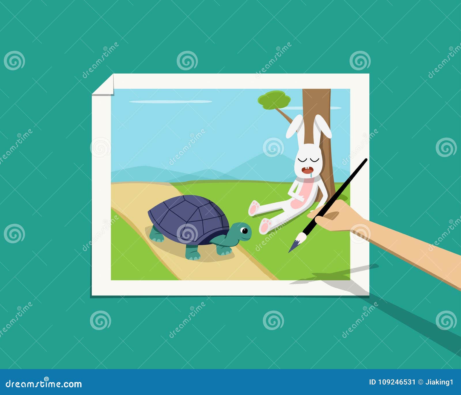 Artist Drawing Cartoon on White Paper, Vector Stock Vector ...
