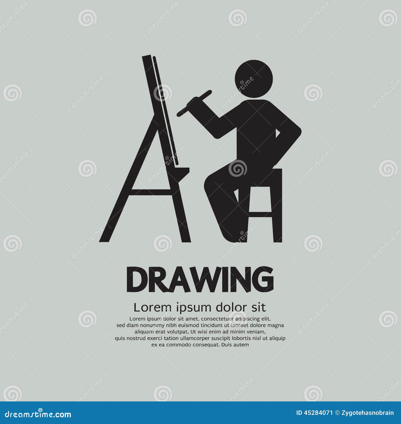 Boy Drawing Picture,molbert Line Icon, Vector. Boy Drawing Picture ...