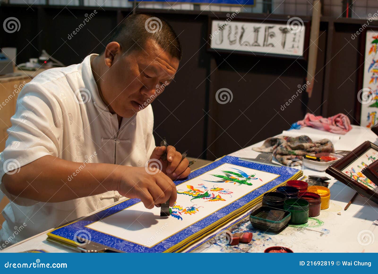 Artist Drawing Traditional Art Editorial Stock Image - Image of ...
