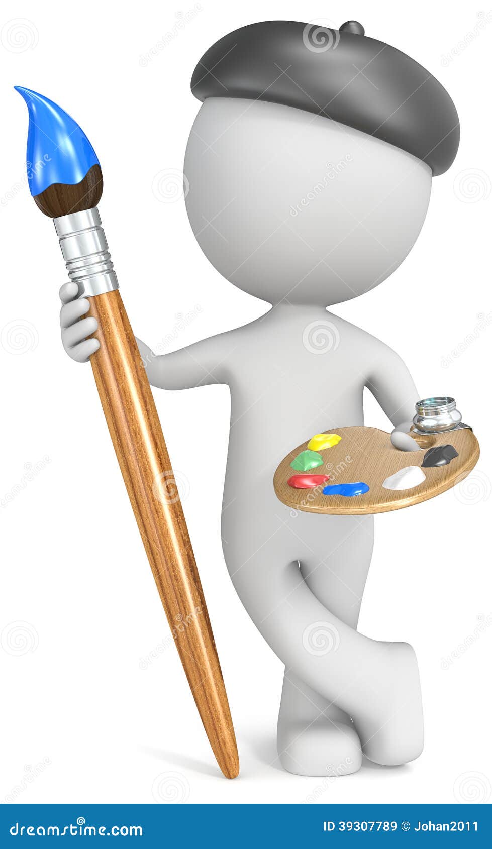 The Artist. stock illustration. Illustration of dude - 39307789