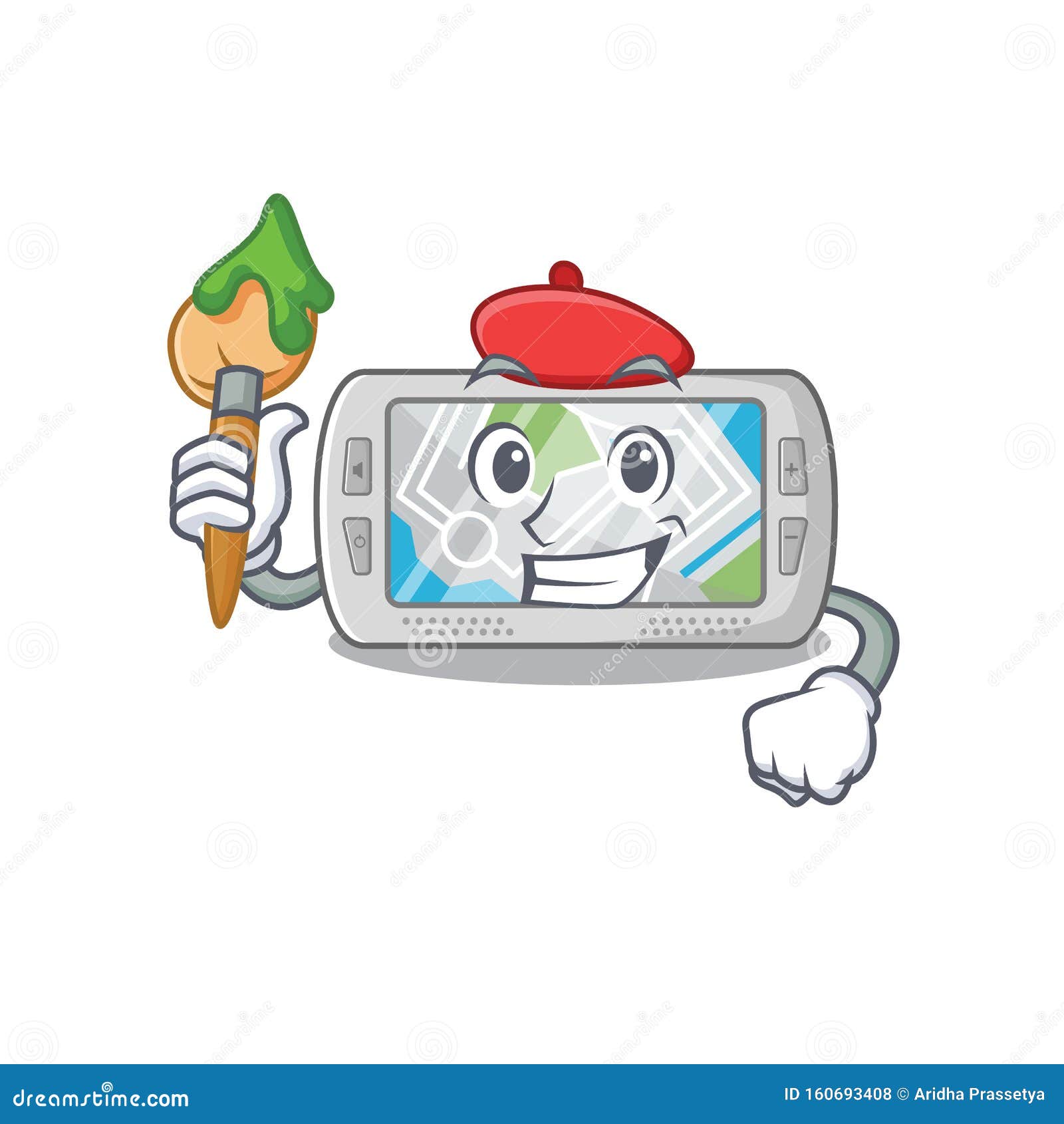 Artist Global Positioning System in the Cartoon Stock Vector ...