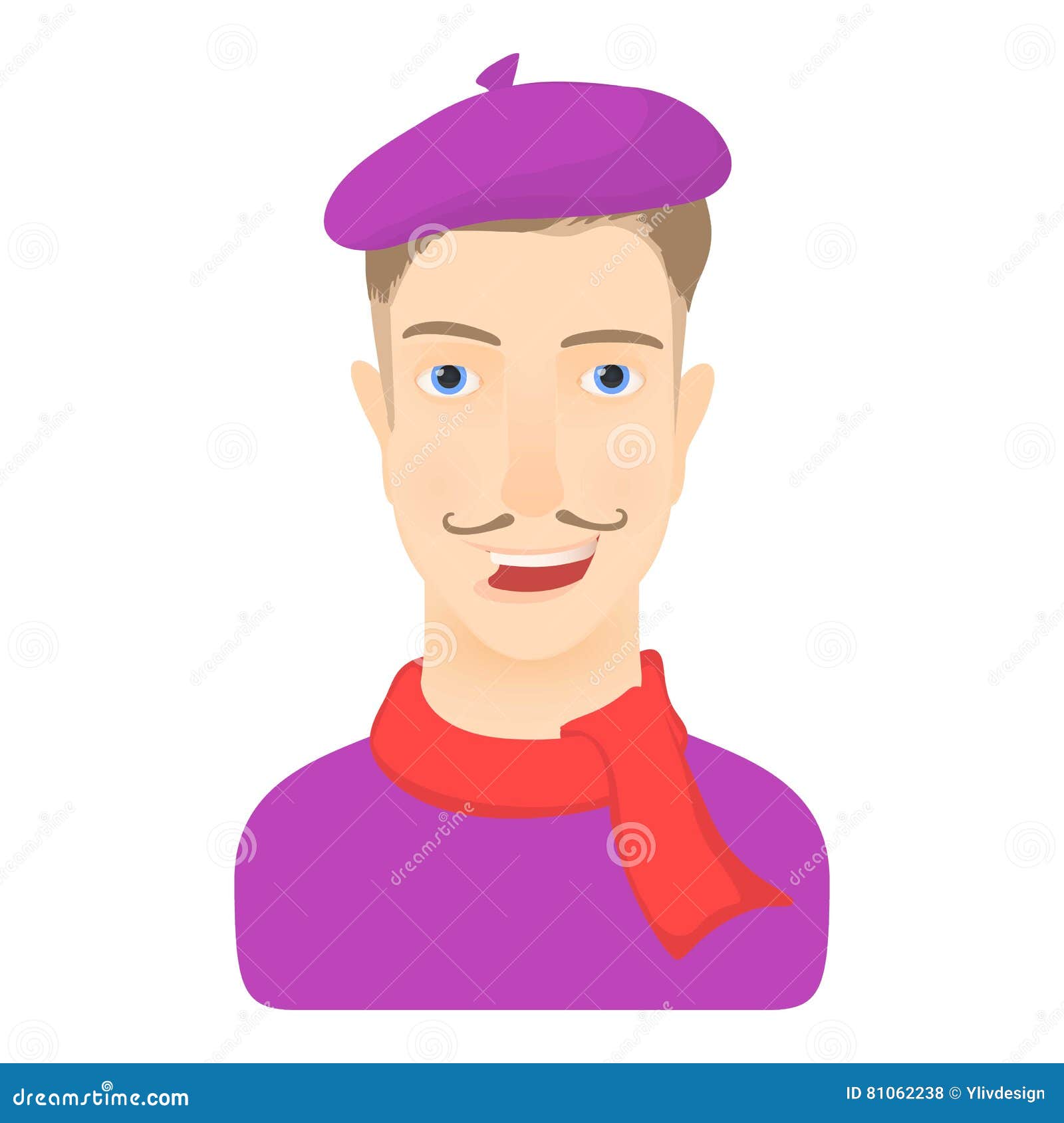 Artist icon, cartoon style stock vector. Illustration of icon - 81062238