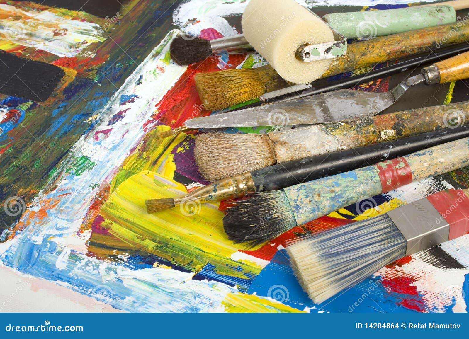Artist lays stock photo. Image of paintings, learning - 14204864