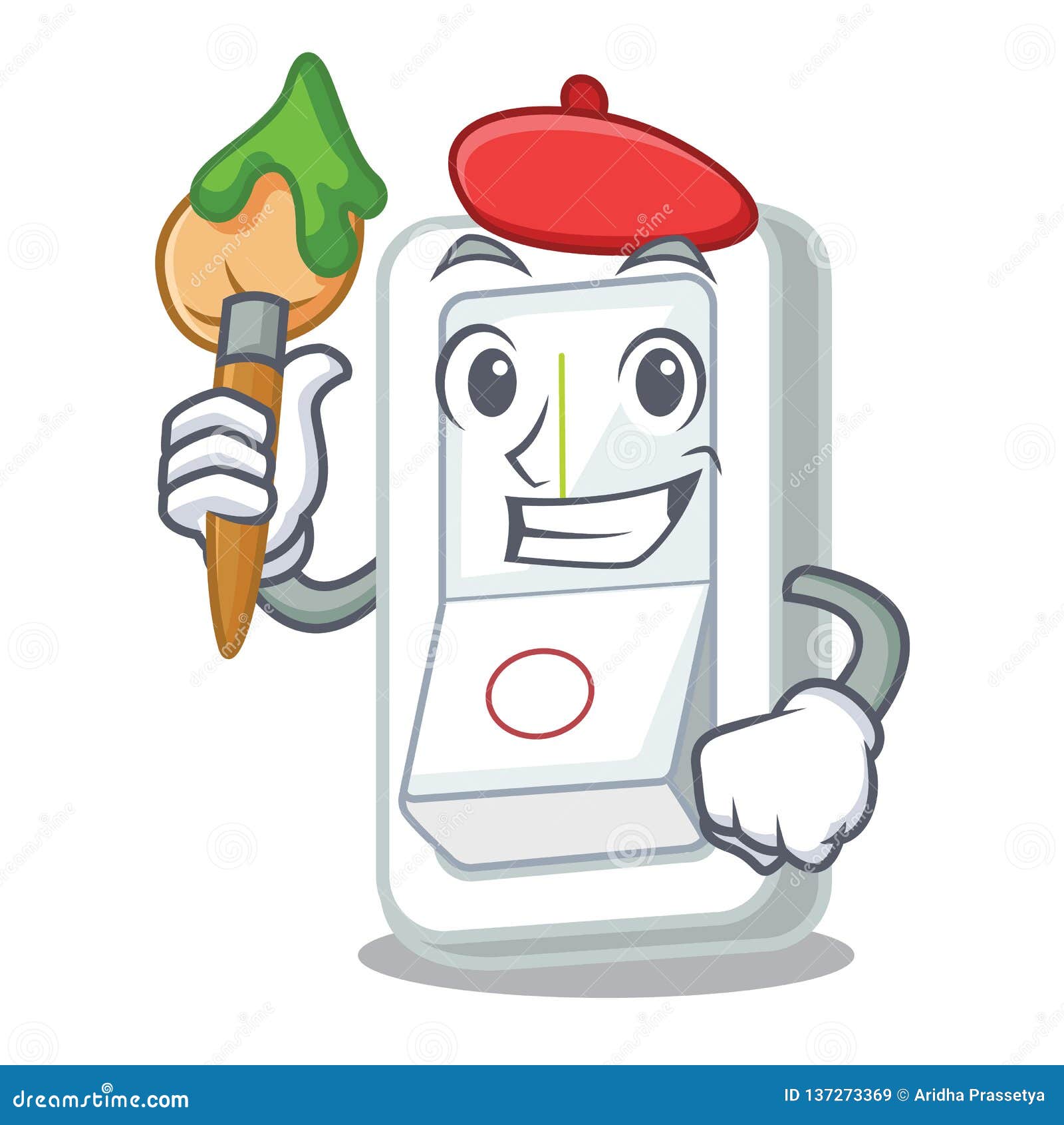Artist Light Switch in the Cartoon Shape Stock Vector - Illustration of ...