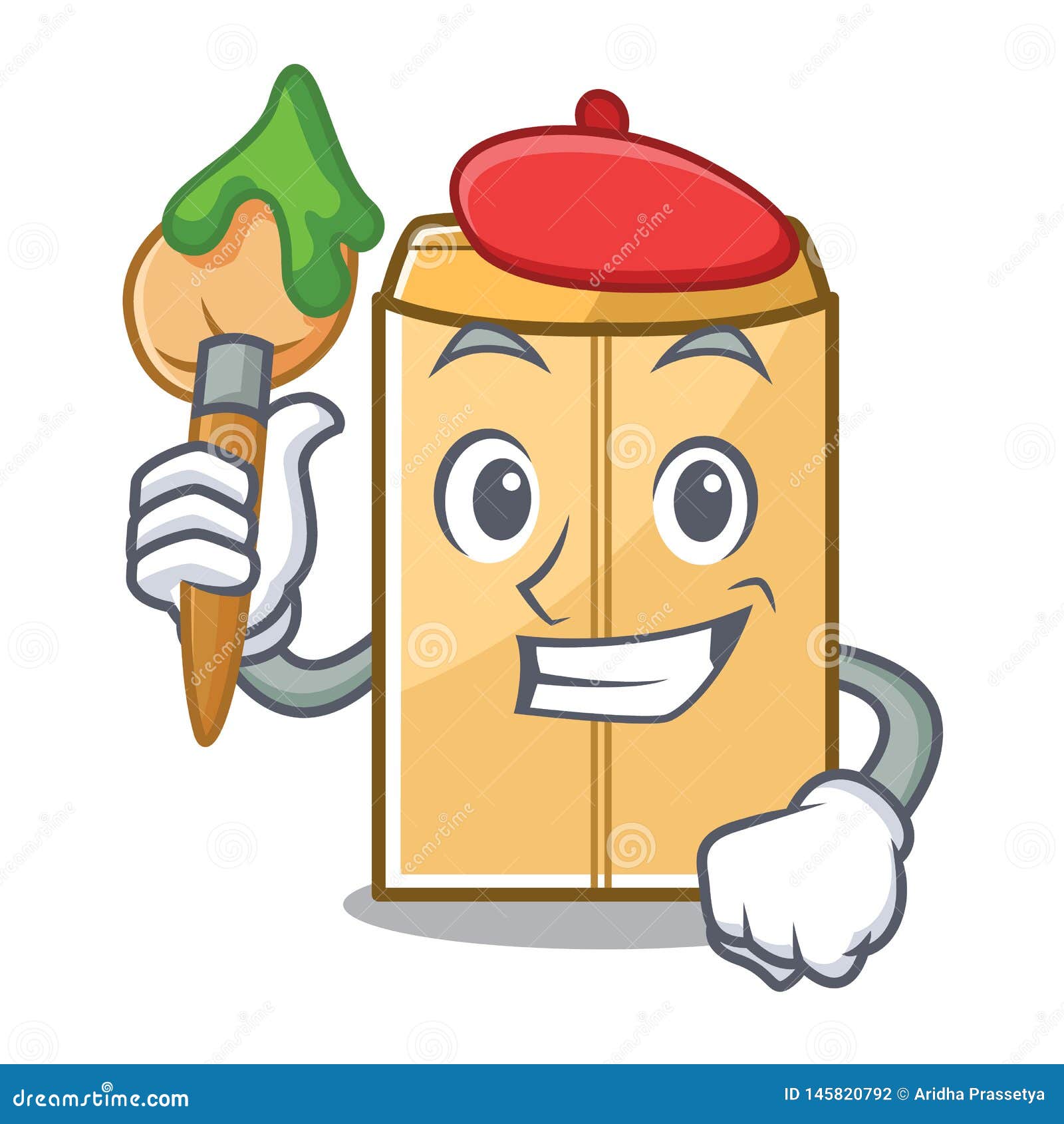 Artist Mailer Envelope in the Character Shape Stock Vector ...