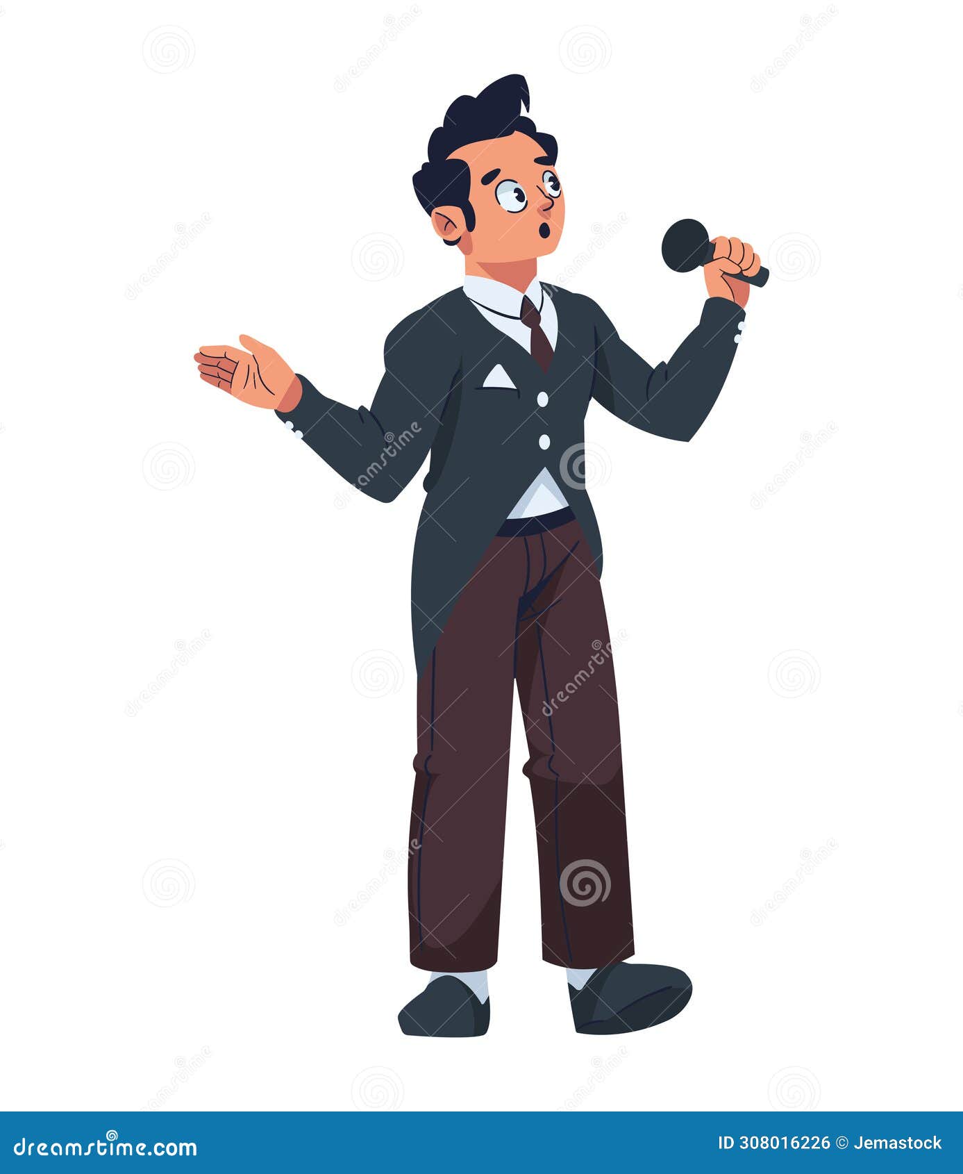 Artist male singer stock vector. Illustration of performance - 308016226