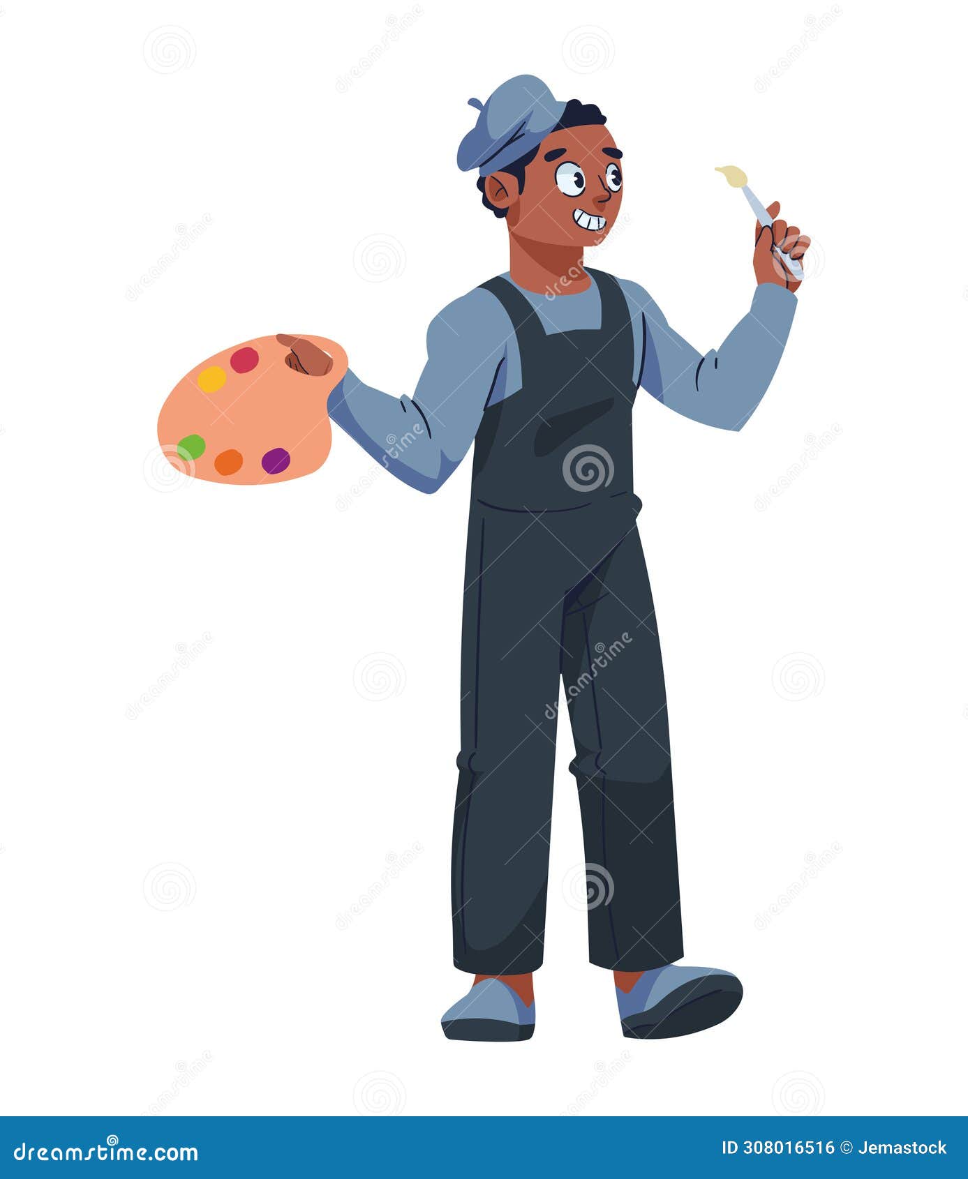Artist man painter stock illustration. Illustration of painter - 308016516