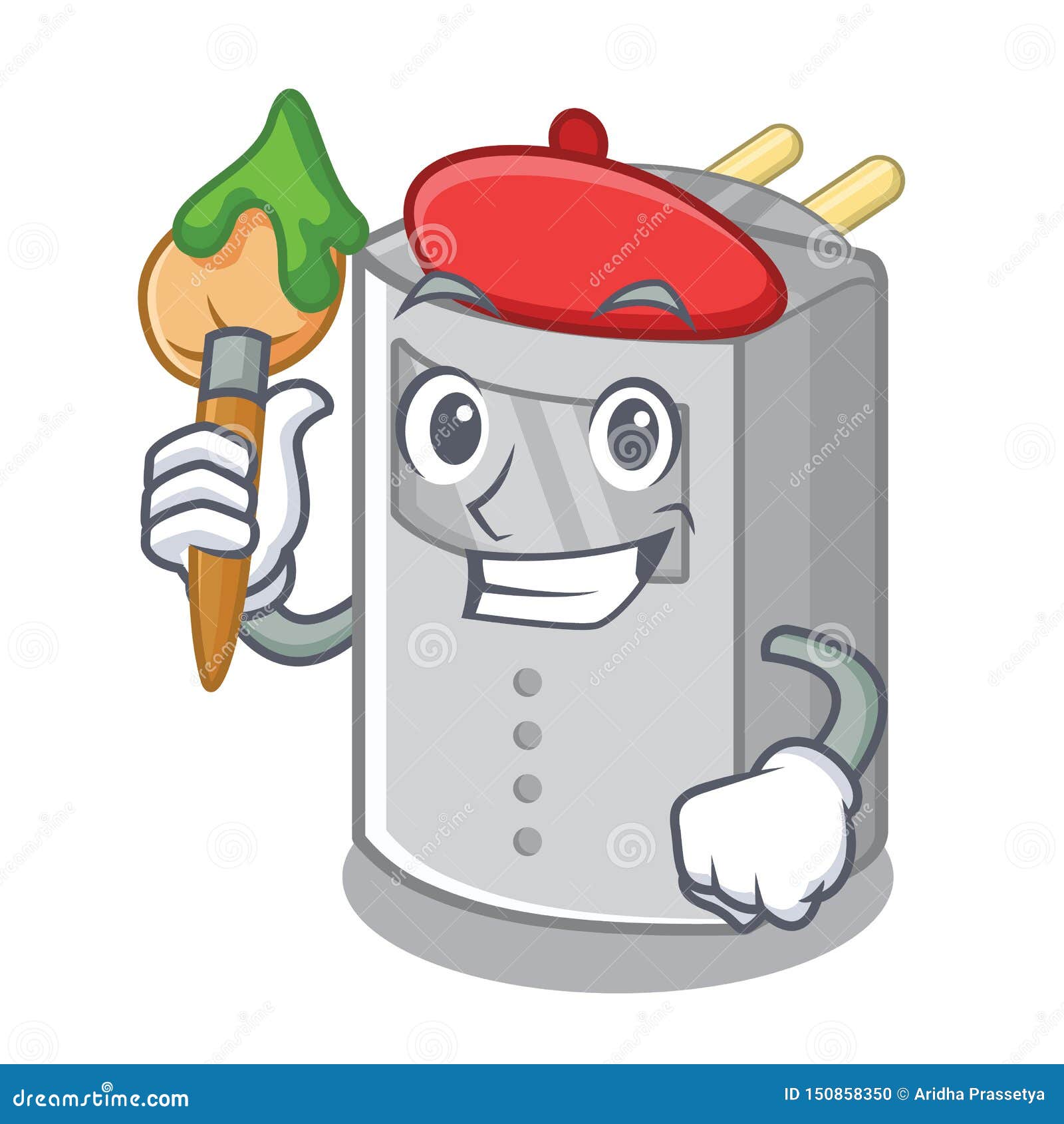 Artist Motion Sensor Attached To Cartoon Wall Stock Vector ...