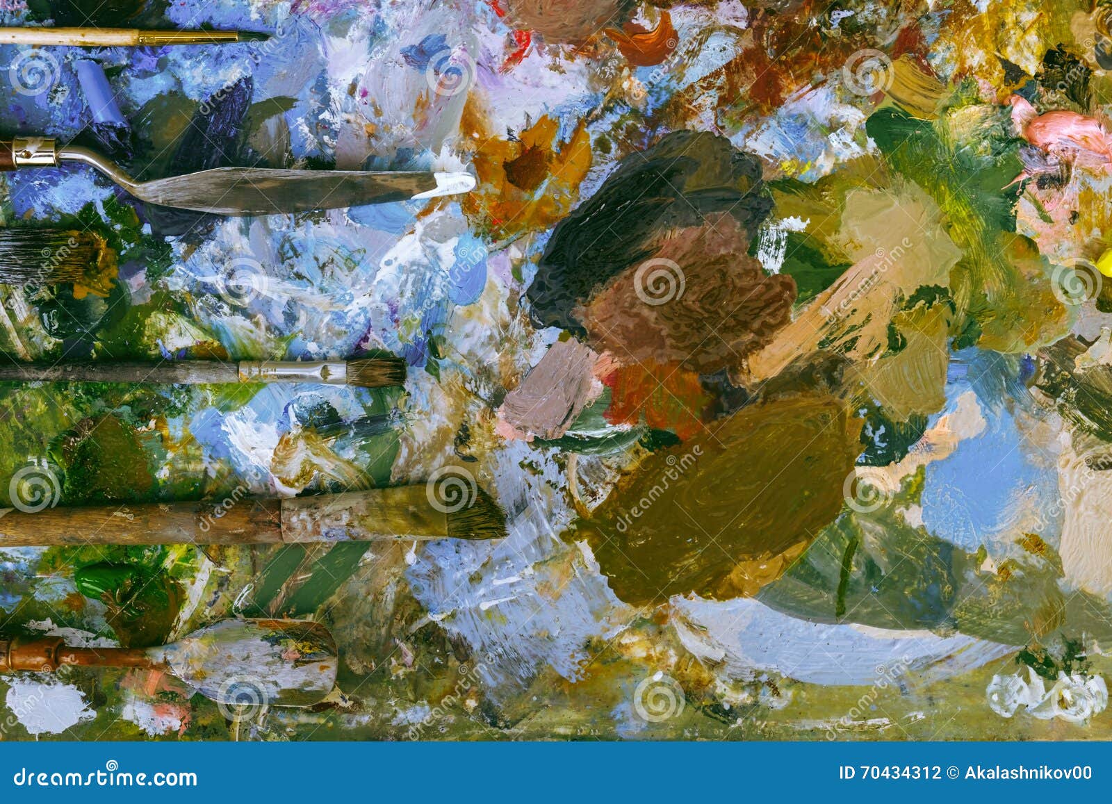 Artist paint brush stock photo. Image of paints, mess - 70434312