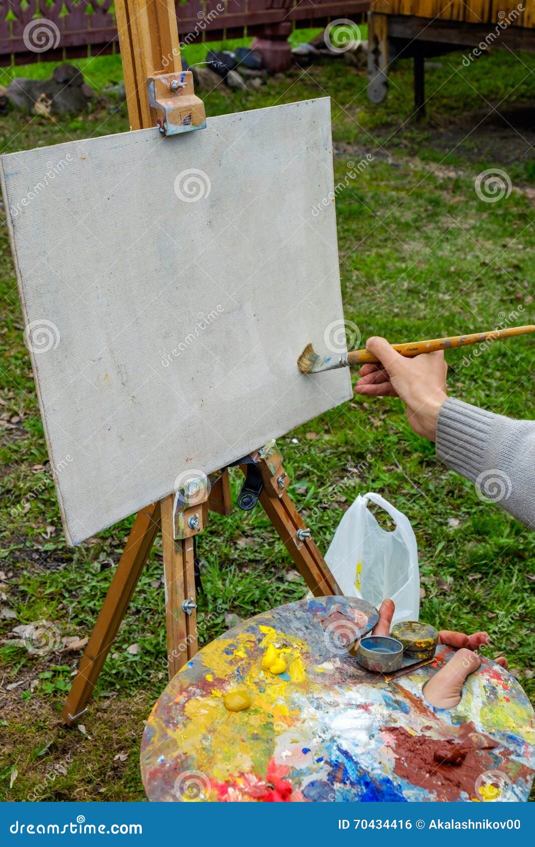 Artist paint brush stock photo. Image of canvas, artist - 70434416