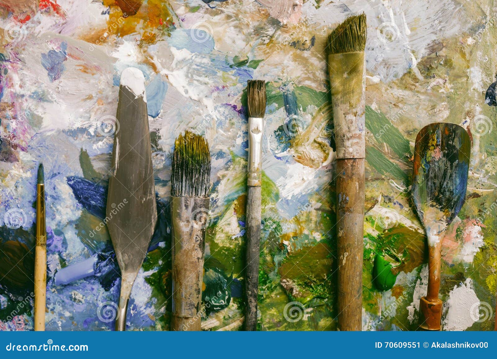 Artist paint brush stock image. Image of improvement - 70609551