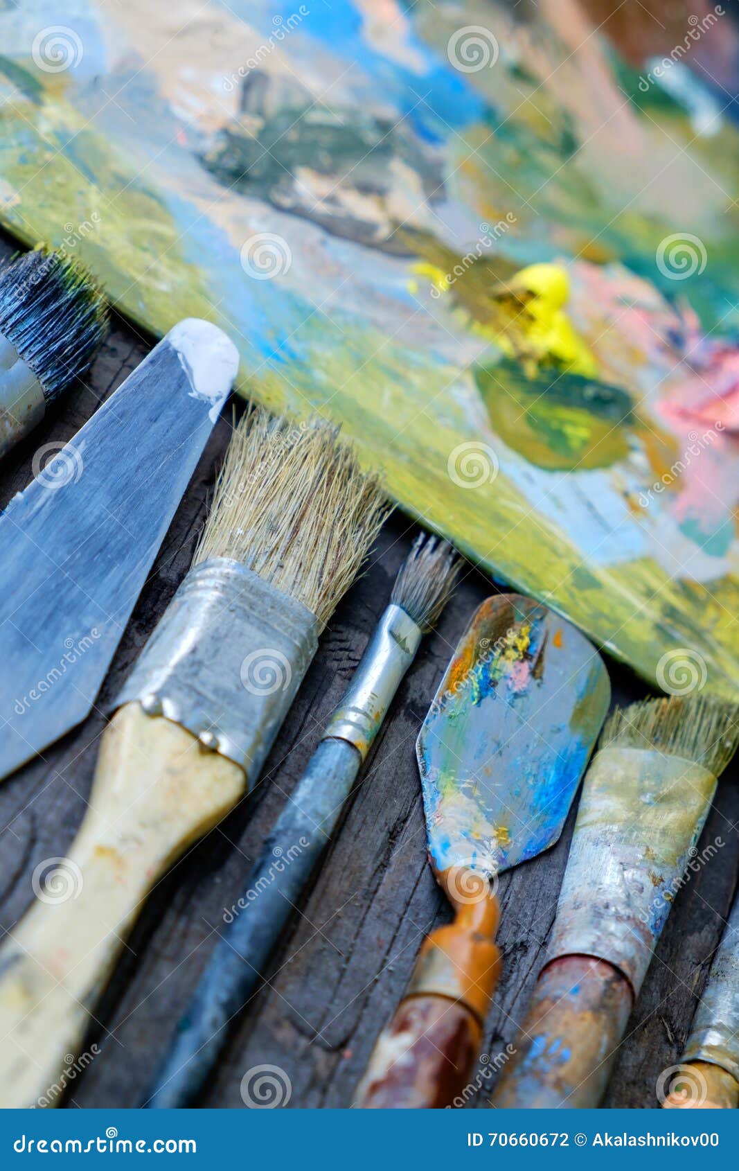Artist paint brush stock photo. Image of background, color - 70660672
