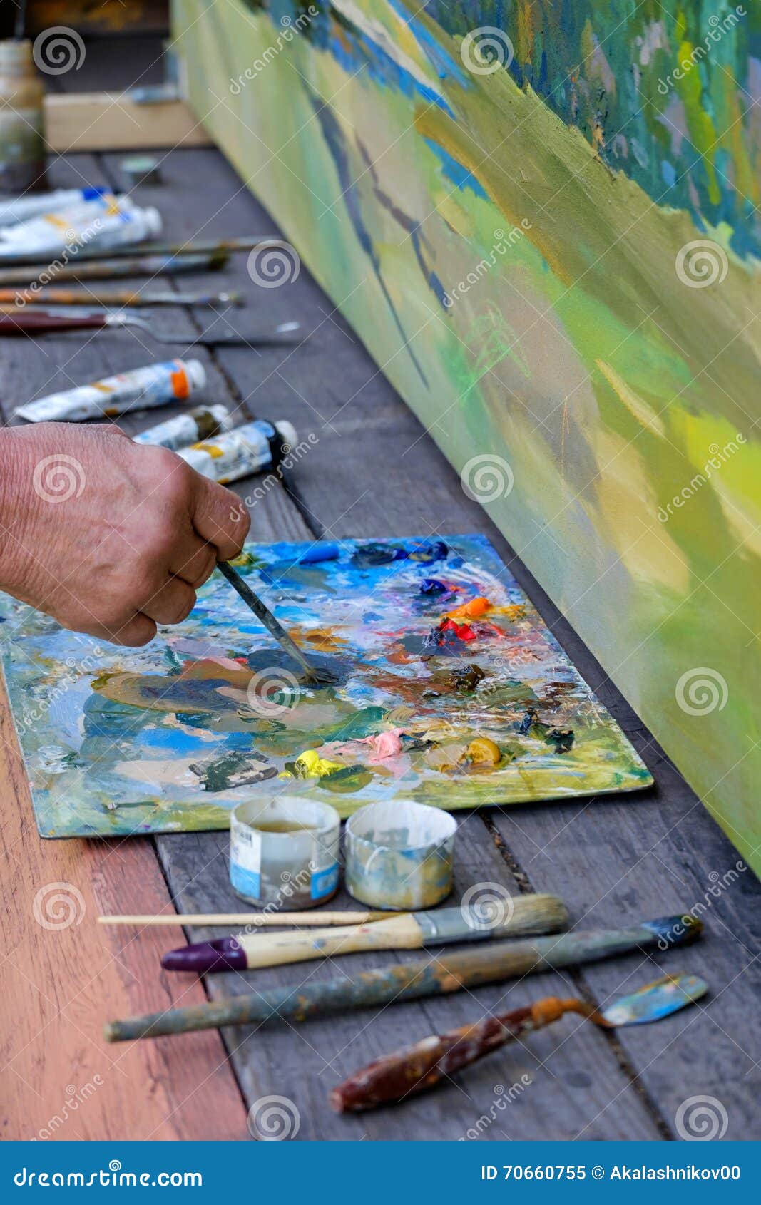 Artist paint brush stock image. Image of color, dirty - 70660755