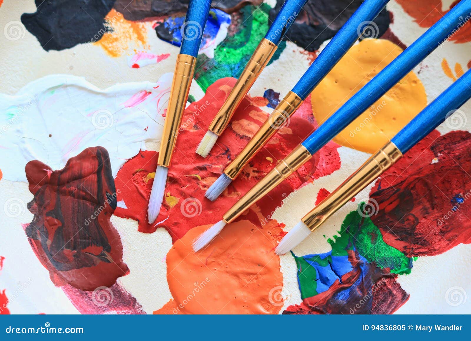 Artist Paint Brushes stock image. Image of colourful - 94836805
