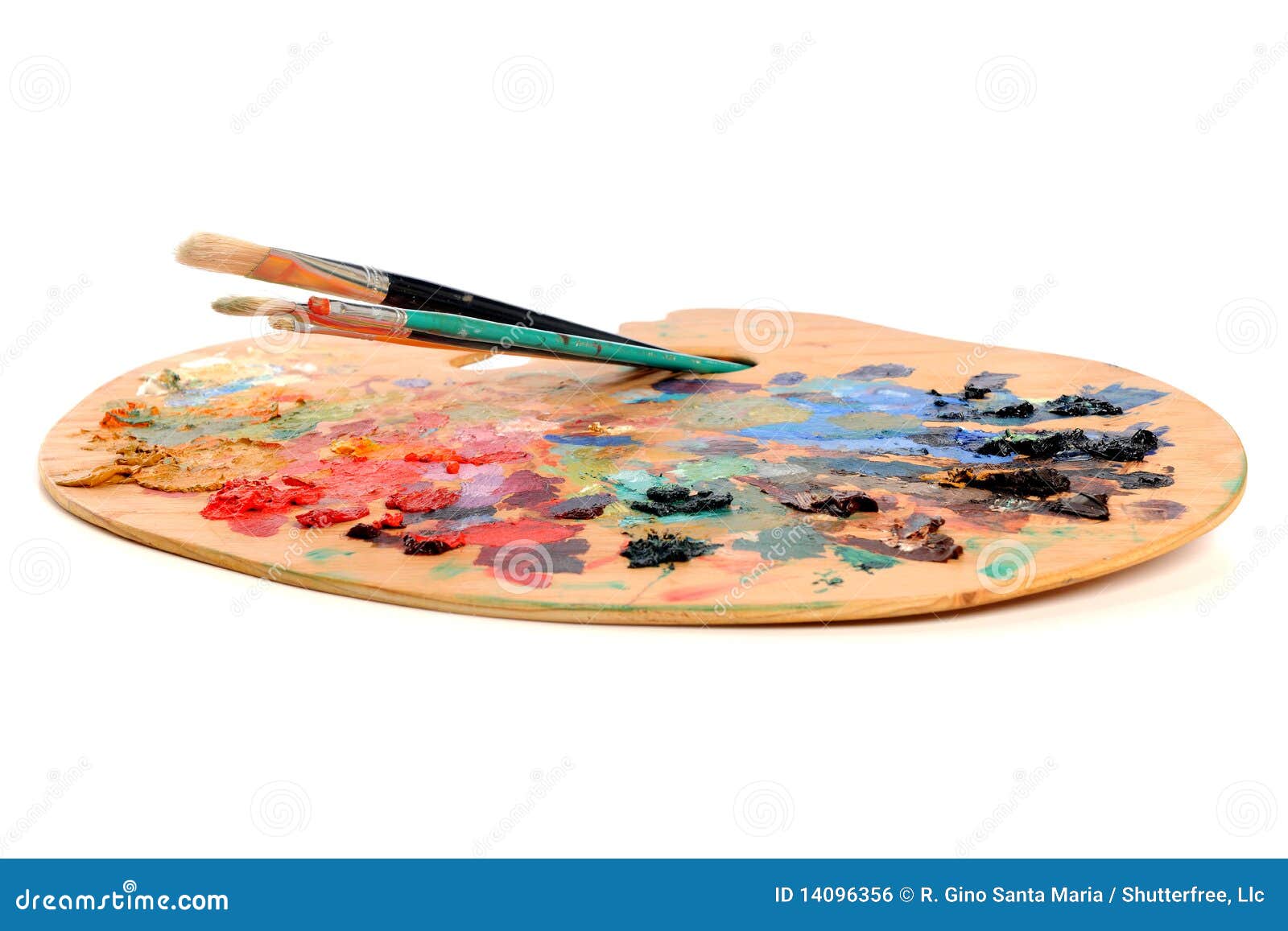 Artist Palette stock photo. Image of hobby, paint, yellow - 14096356