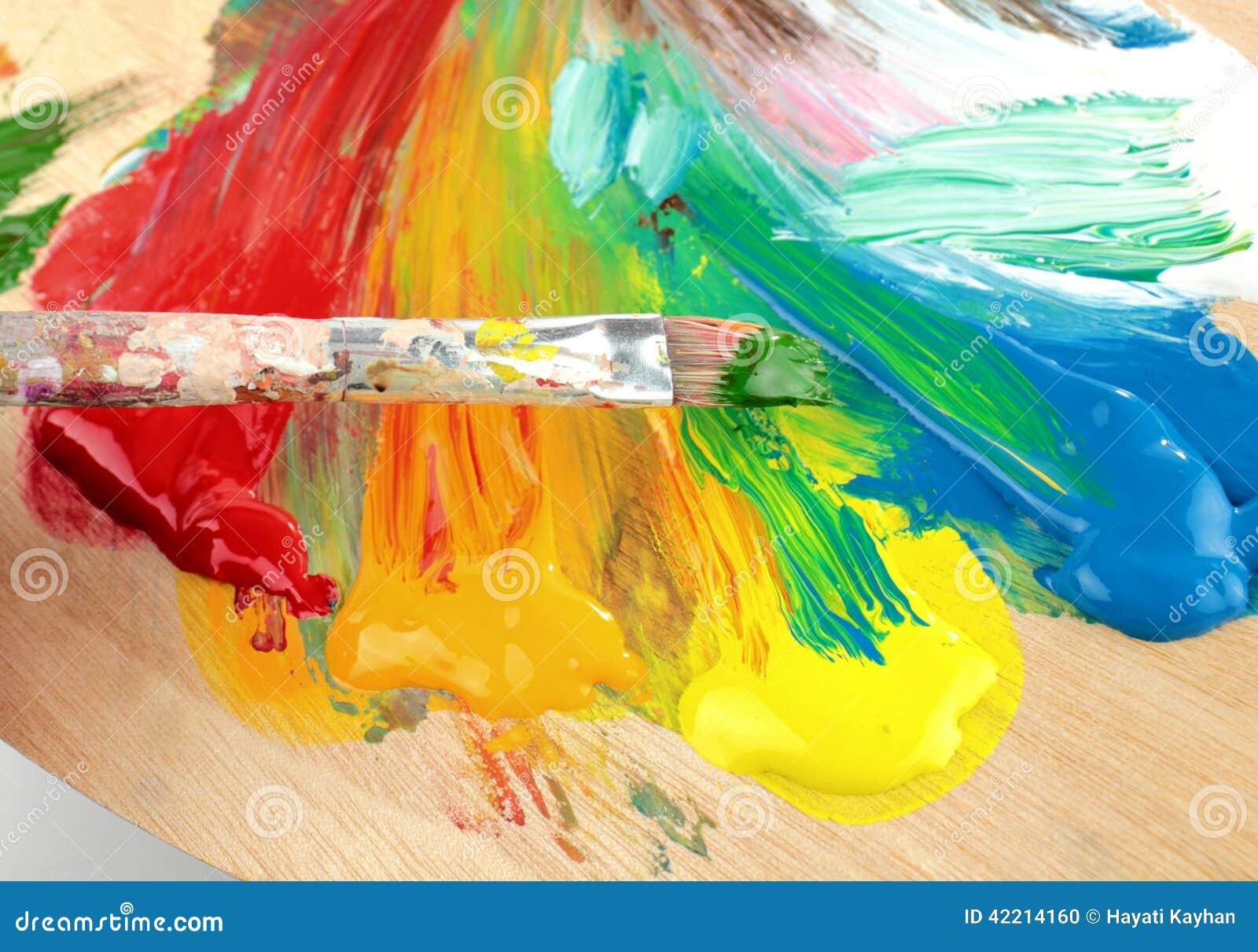 Artist Palette , Colors and Paintbrush Stock Illustration ...