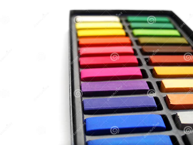 Artist pastels in box stock image. Image of creativity - 5901735