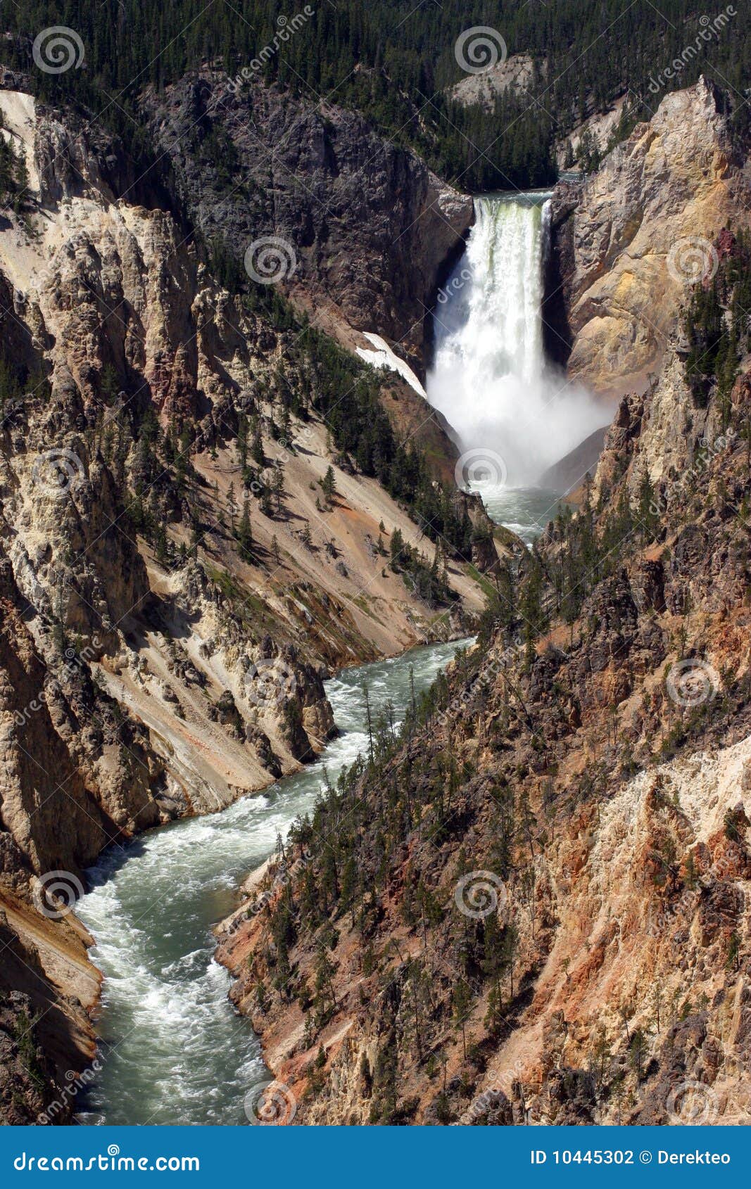 Artist Point Waterfall Yellowstone Stock Photo - Image of nature, lower ...