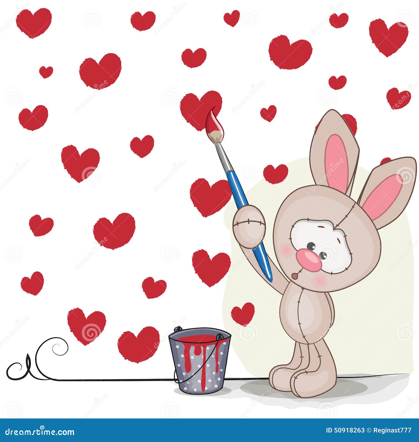 Artist Rabbit stock vector. Illustration of childbirth - 50918263