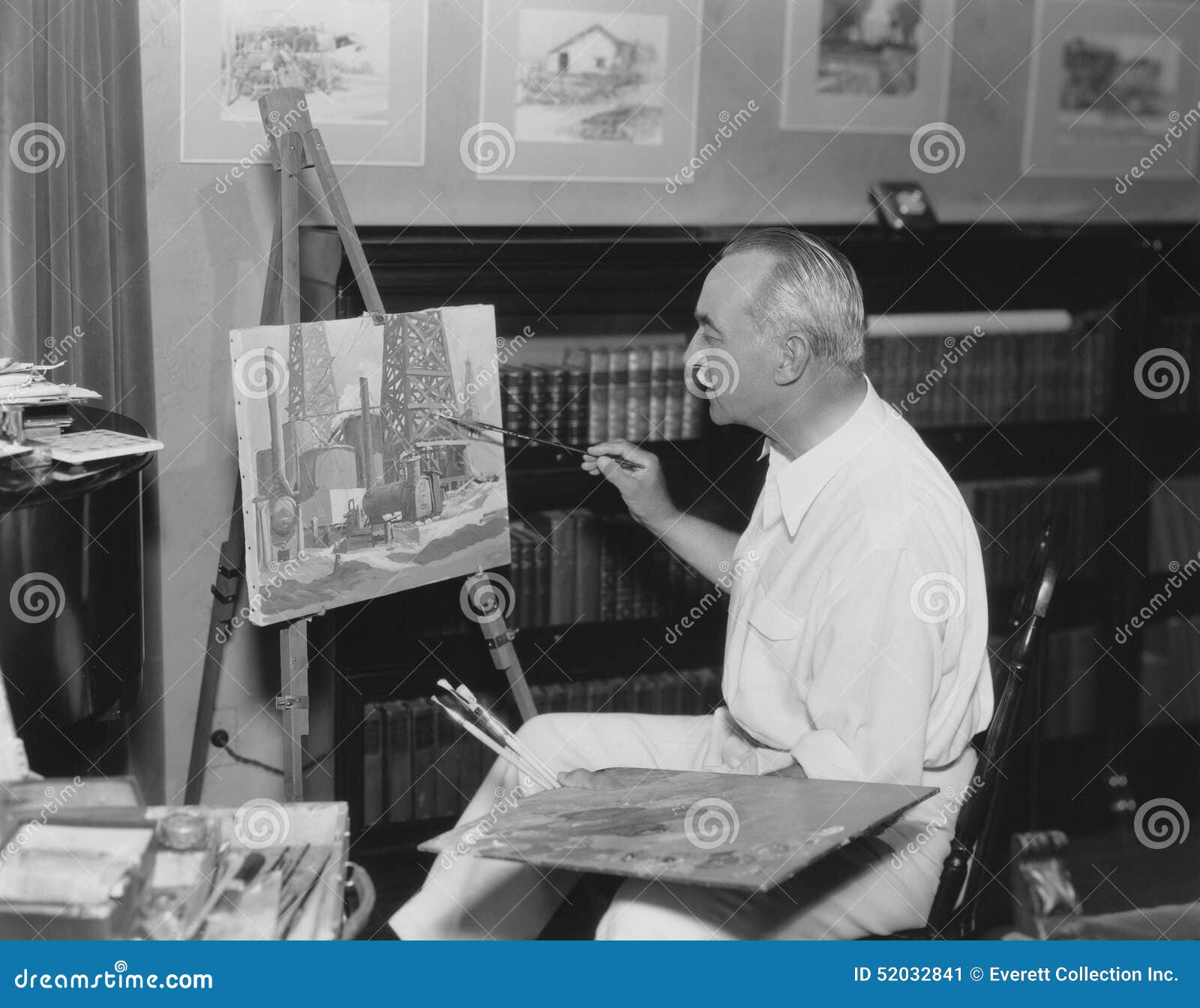 Artist in residence stock image. Image of design, canvas - 52032841