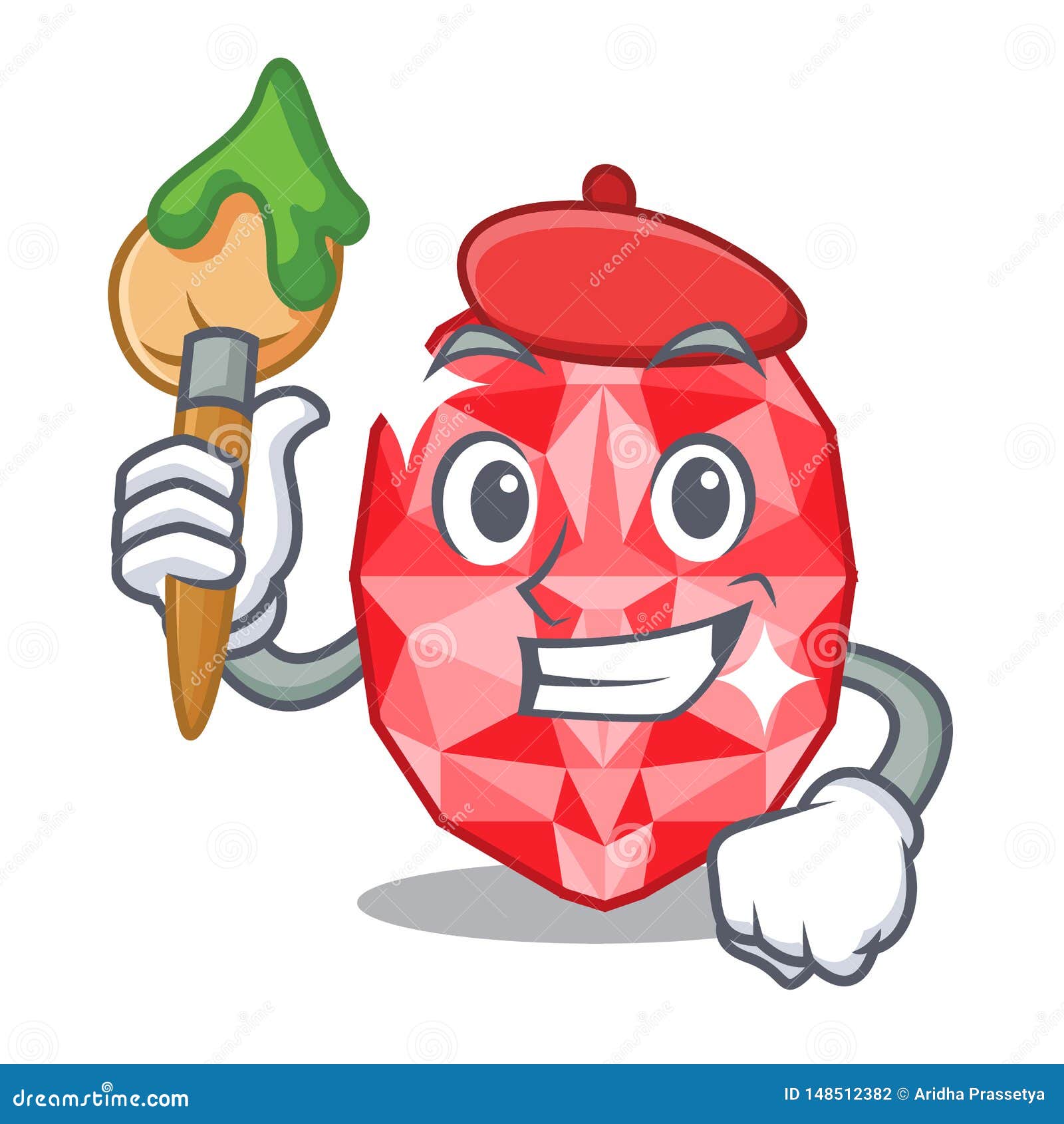 Artist Ruby Gems in a Cartoon Box Stock Vector - Illustration of artist ...