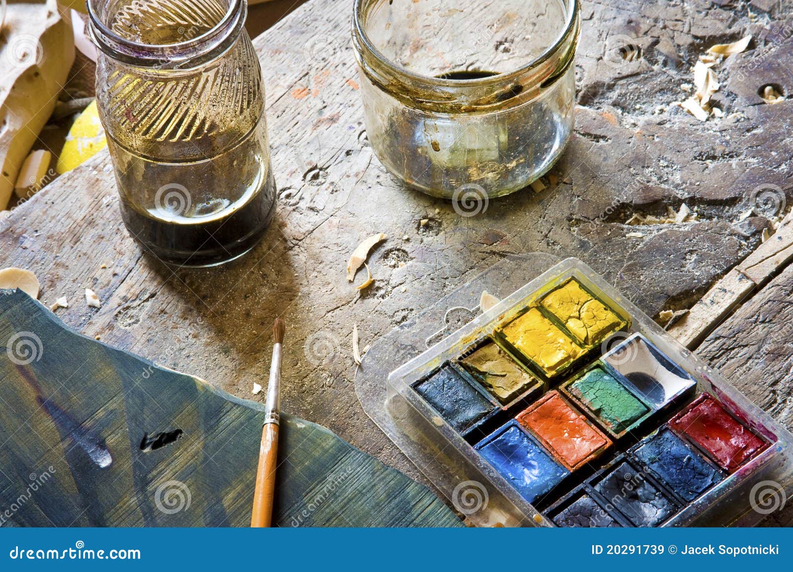 Artist s equipment stock image. Image of school, elegance - 20291739