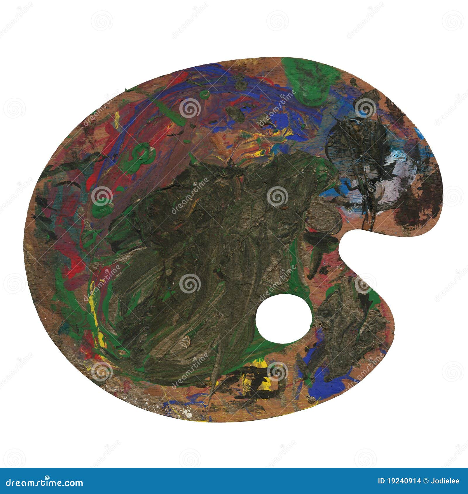 Artist s Paint Palette stock illustration. Illustration of artwork ...