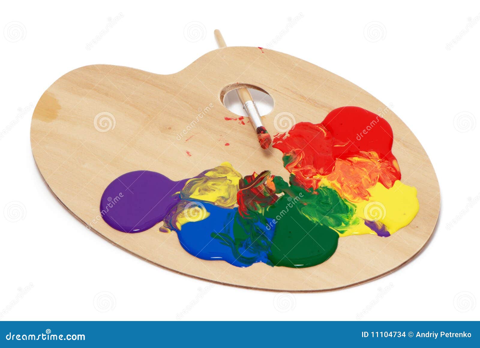 Artist s palette stock photo. Image of painter, blue - 11104734
