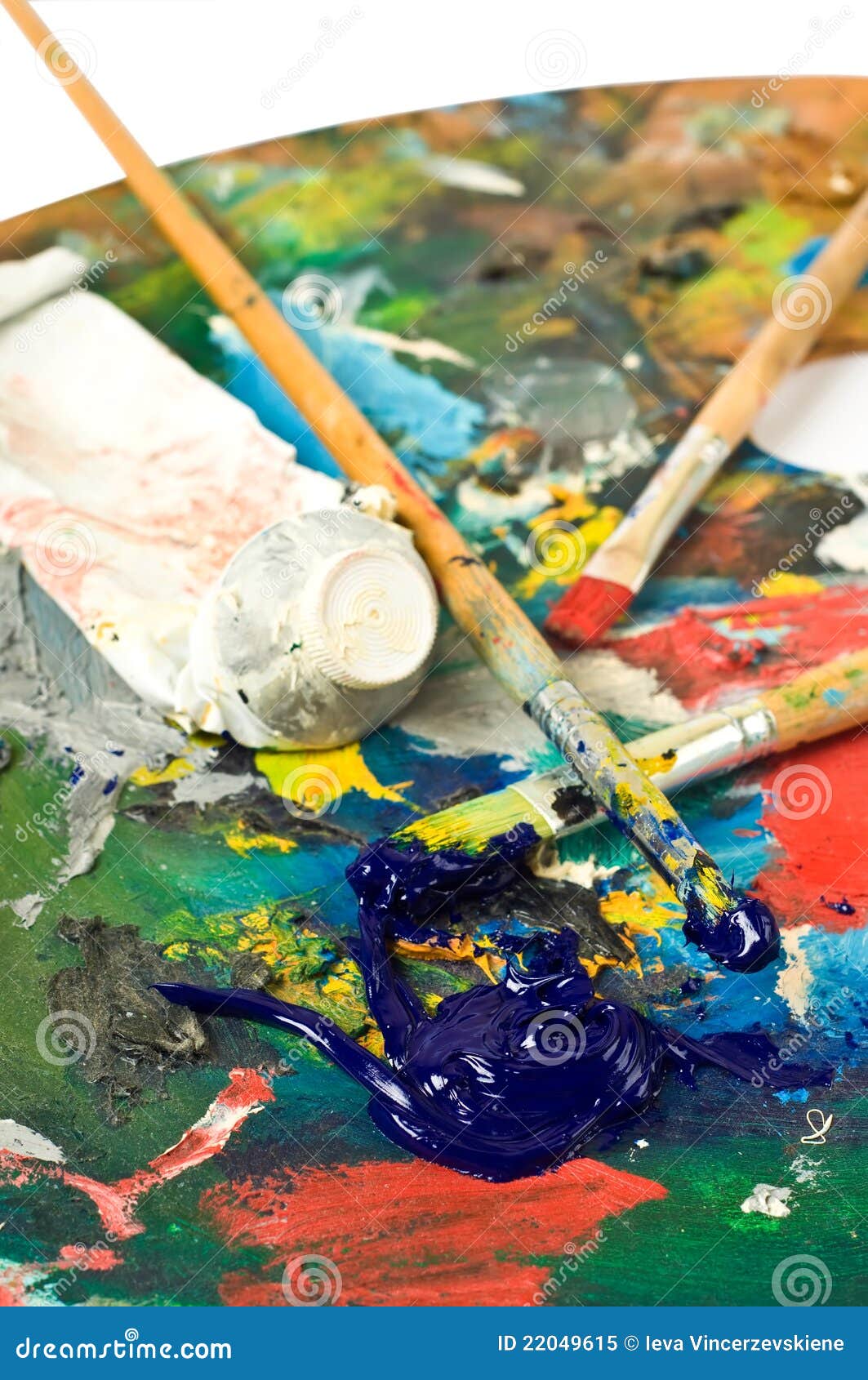 Artist s palette stock image. Image of close, aqua, painter - 22049615
