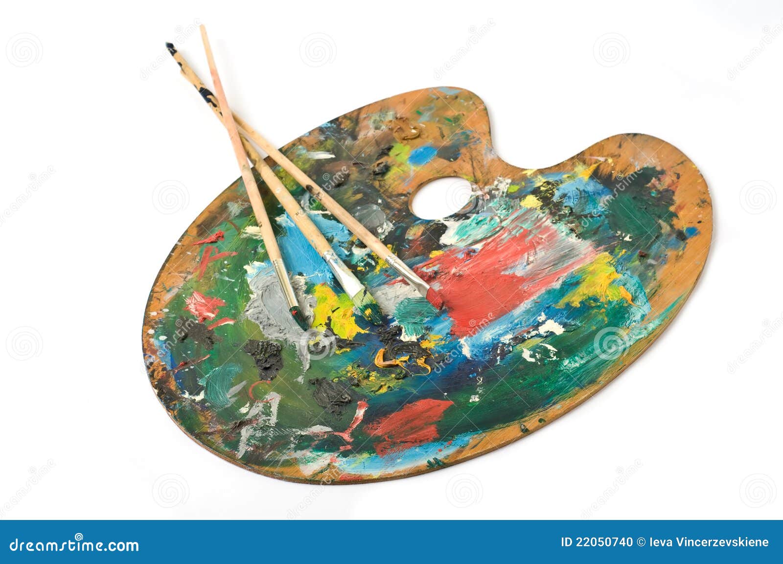 Artist s palette stock photo. Image of detail, muddy - 22050740