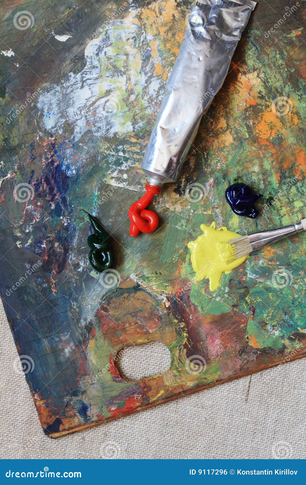 Artist s Palette stock photo. Image of color, work, paint - 9117296