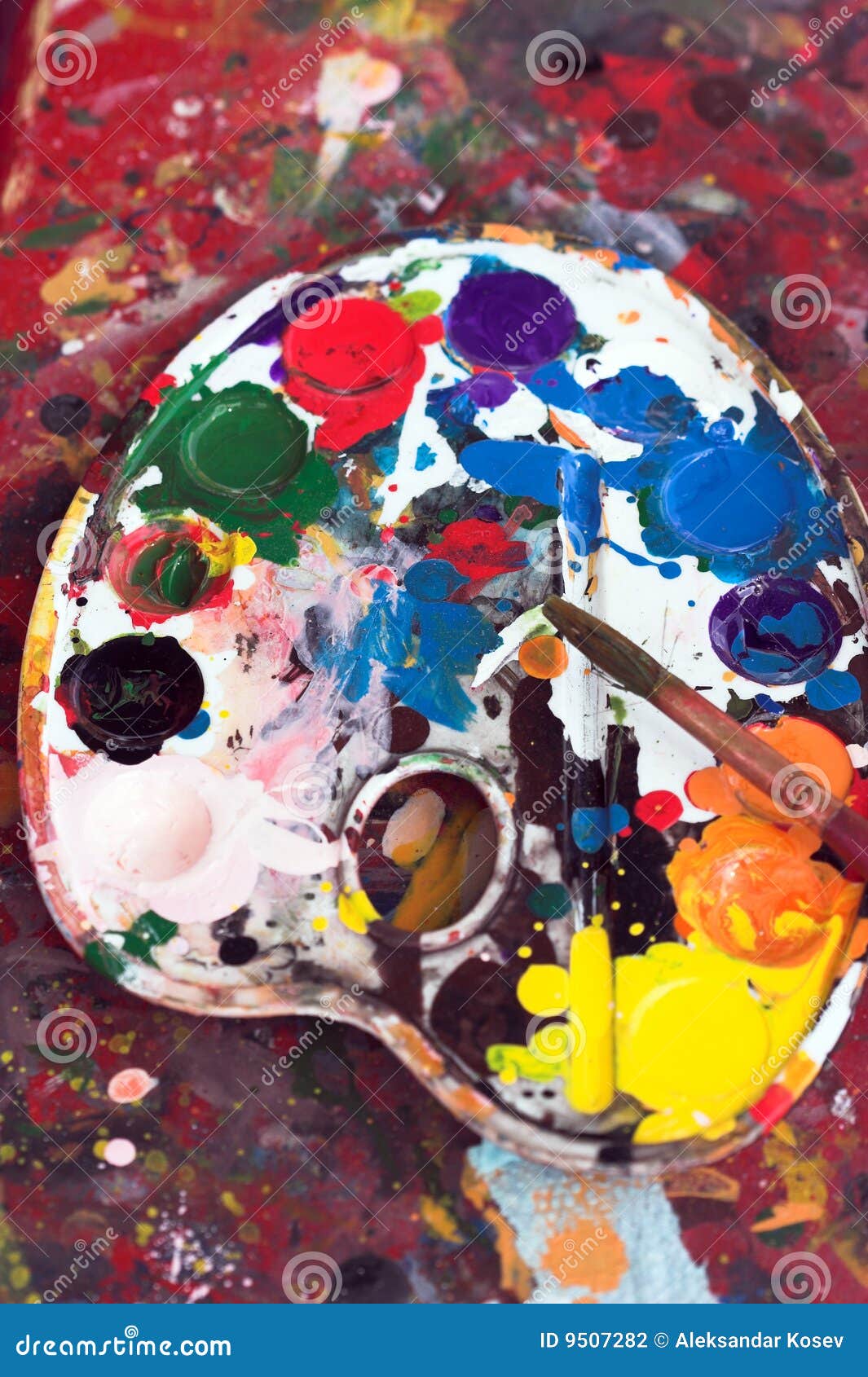 Artist s palette stock photo. Image of creativity, rainbow - 9507282