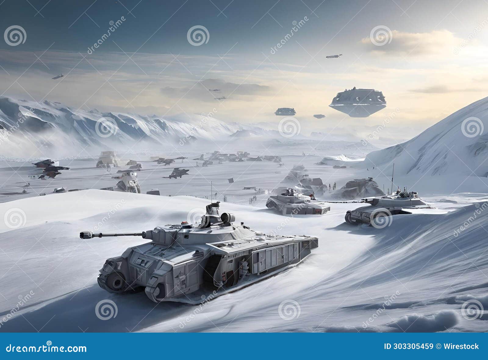 An Artist S Rendering Depicts an Epic Battle, with Two Opposing Forces ...