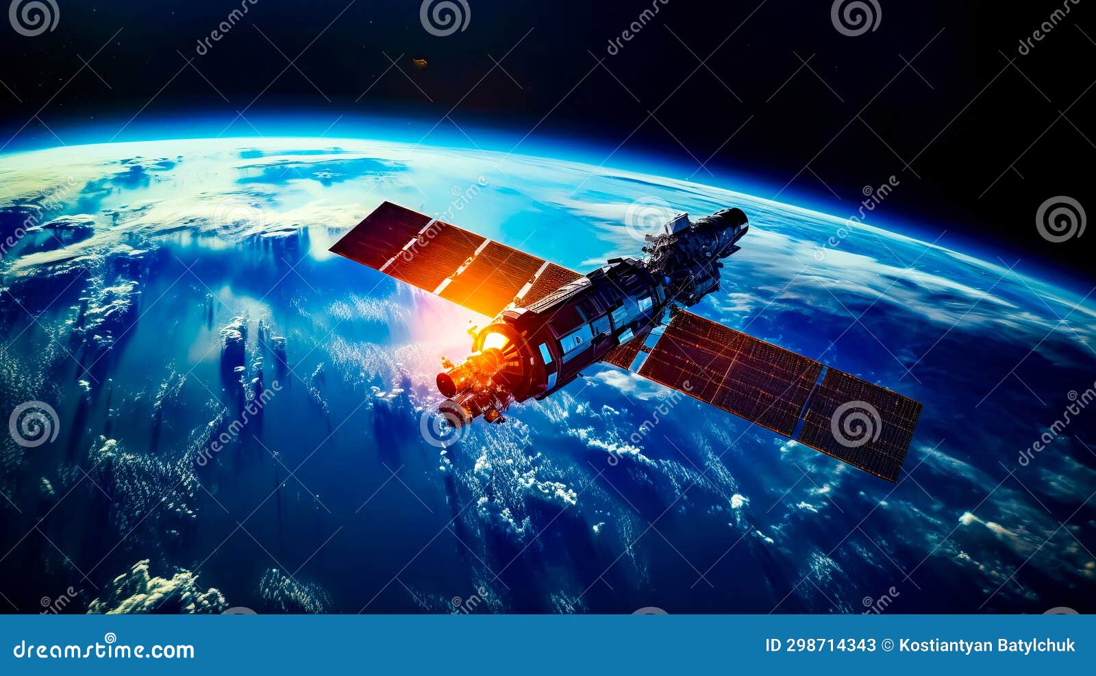 Artist S Rendering of Satellite Satellite Above the Earth S Horizon ...