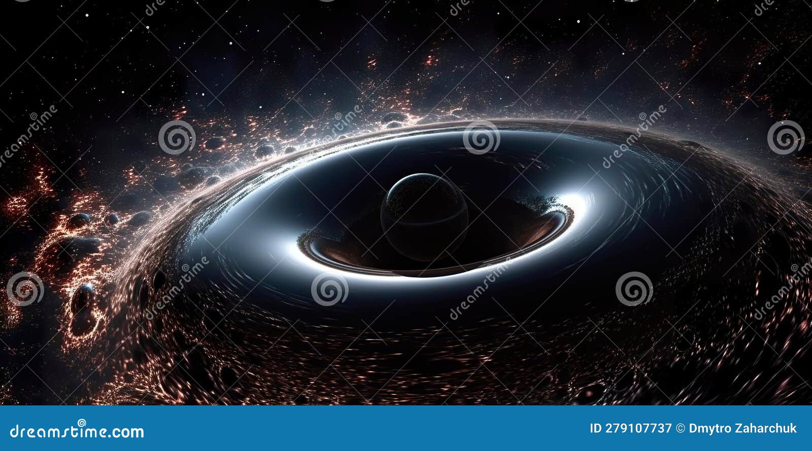 Artist& X27;s Rendition of a Black Hole, Demonstrating Its Immense ...