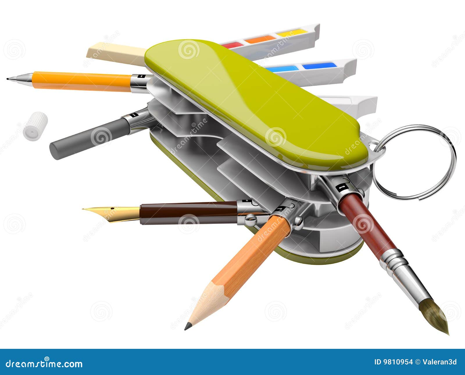 Artist`s toolkit_1 stock illustration. Illustration of suite - 9810954