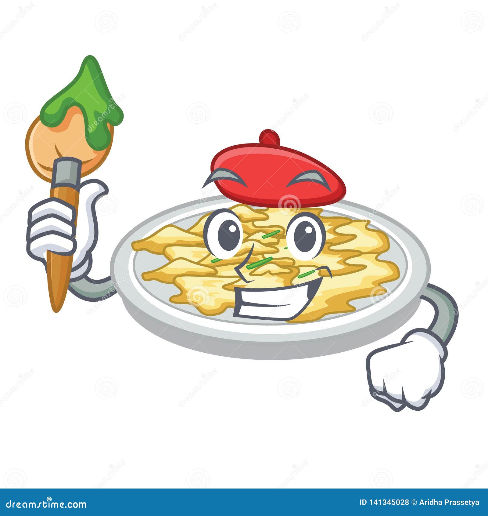 Cartoon Huevos Rancheros Mexican Food Vector Illustration. Traditional ...