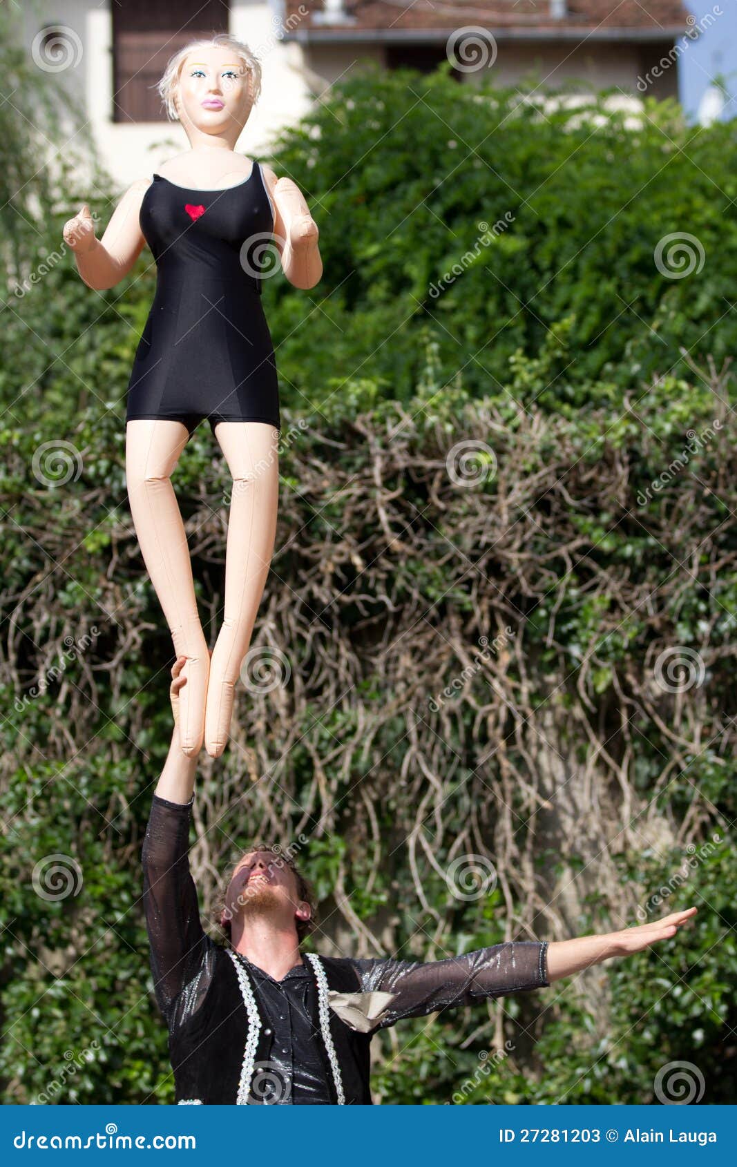 Artist with a Inflatable Doll Editorial Stock Photo - Image of modern ...