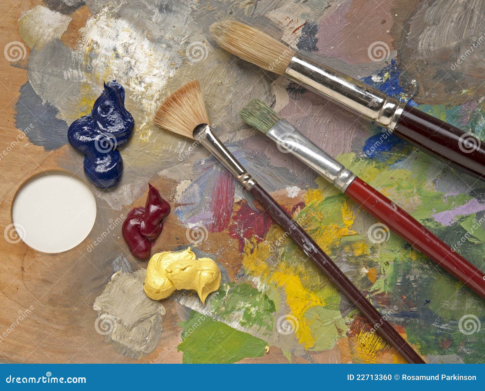 Artist supplies stock photo. Image of brush, palette - 22713360