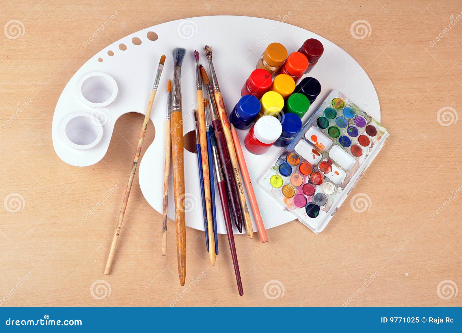 Artist supplies stock image. Image of supplies, ornamental - 9771025