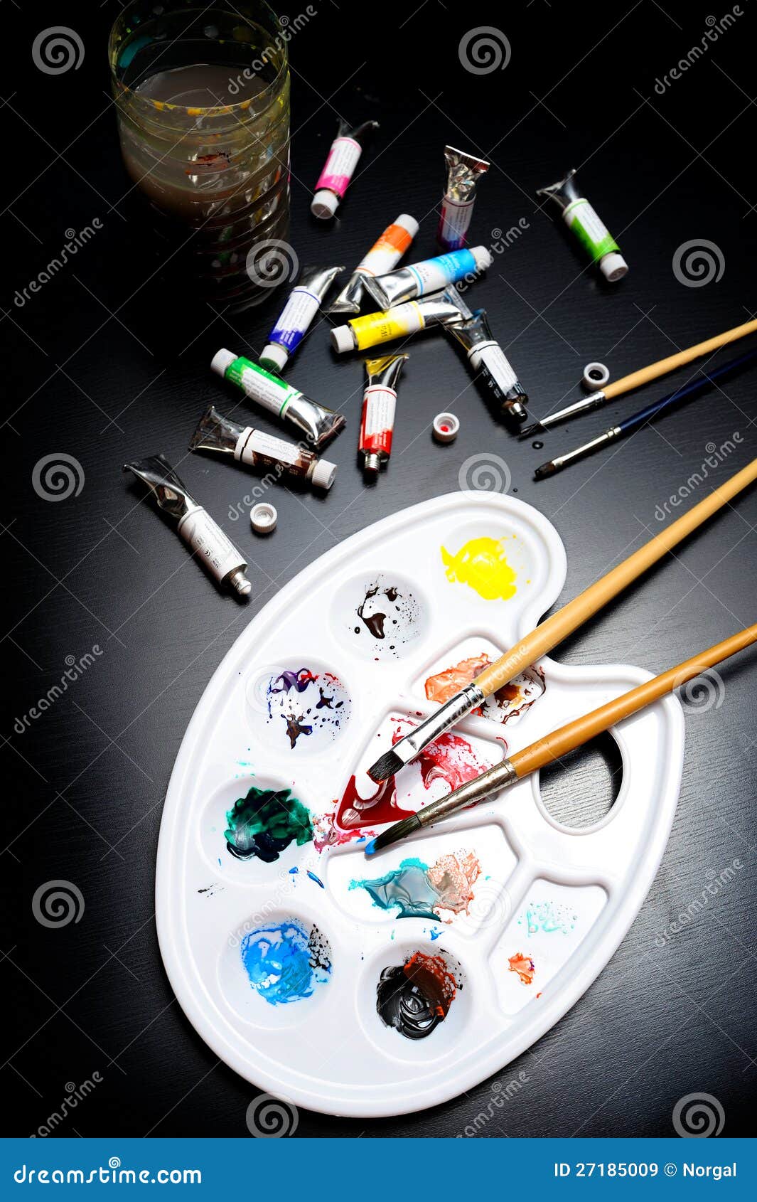 Artist tools stock image. Image of painter, artwork, closeup - 27185009